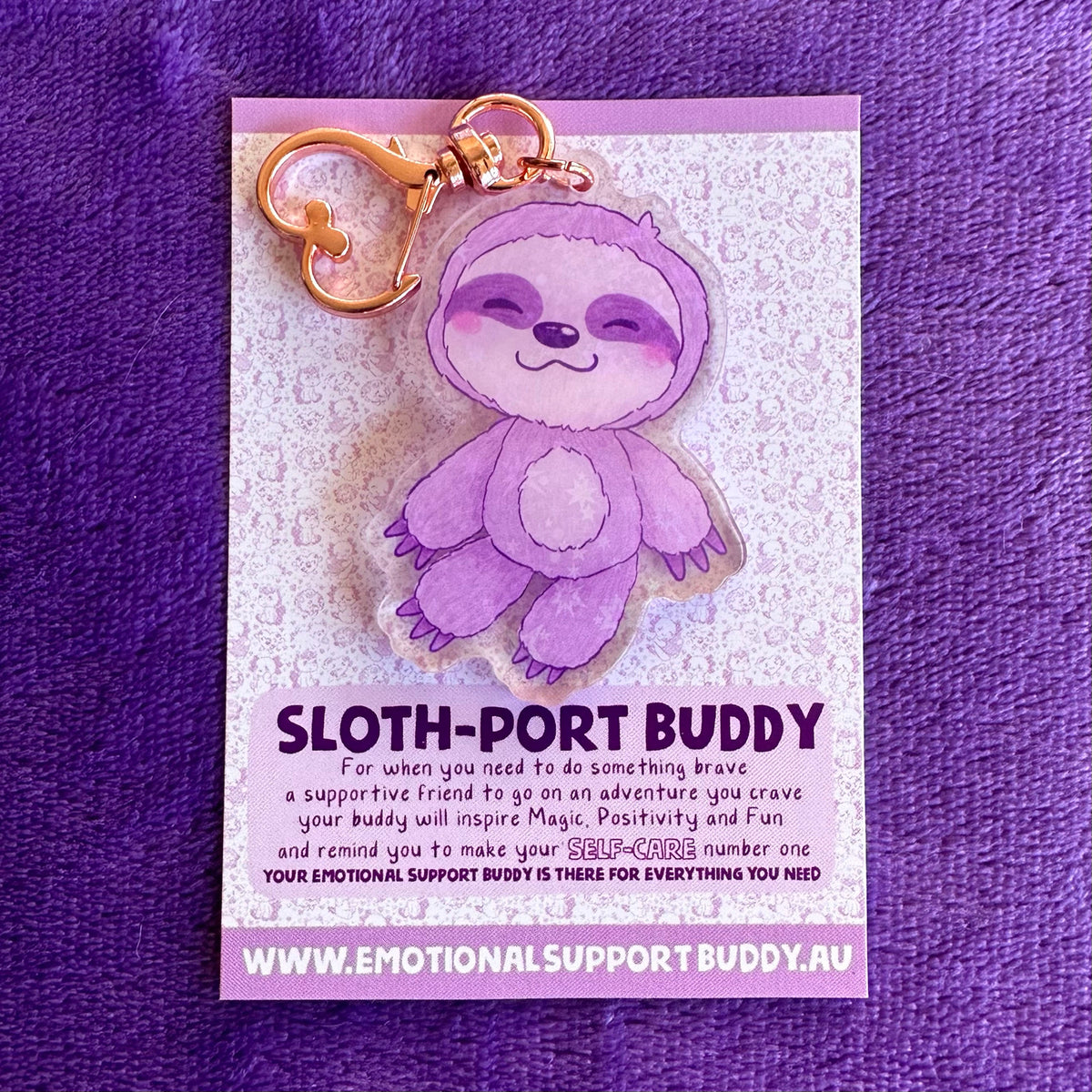 Emotional Support Buddy - Support Sloth Key Chain